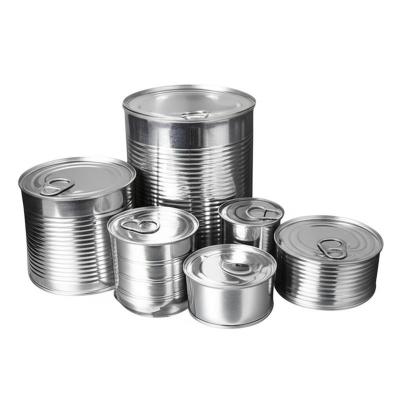 China Recyclable Metal Tin Cans with Easy Open Lids Available in Various Sizes for Multiple Applications for sale