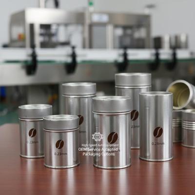 China Thickness 023mm 028mm Coffee Tin Cans Utilizing High Speed Auto Equipment OEM Service Accepted Offering Packaging Options for sale