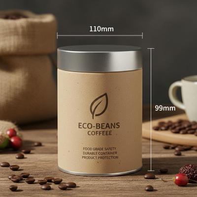 China Eco-friendly Coffee Tin Cans Food Grade Safety Dia110H99mm Durable Container for Coffee Packaging and Product Protection for sale