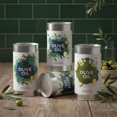 China Recyclable Olive Oil Tin Cans Featuring Label Artwork Excellent Option for Olive Oil Packaging and Retail Presentation for sale