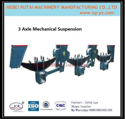 China Bpw type 3 axles trailer mechanical suspension for sale