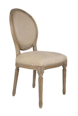 China Event wooden frame round back chair linen fabric rental chair with wooden carved nice design dining chair for sale