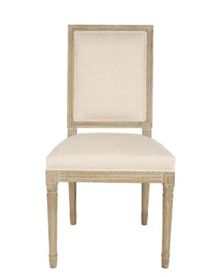 China Wholesale wedding square back chair wooden frame chair with linen event rental dining chair furniture for sale