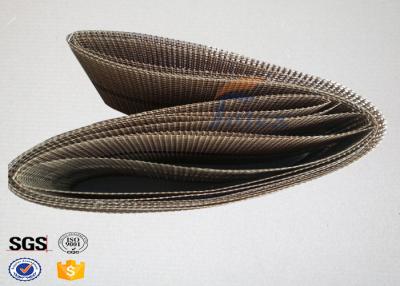 China Spiral Joint PTFE Coated Fiberglass Fabric Mesh Conveyor Belt High Intensity for sale