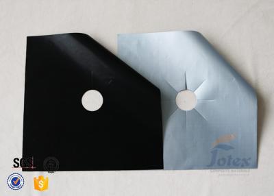 Cina 27x27cm neri/argento PTFE hanno ricoperto i protettori del bruciatore di Stovetop delle fodere della cucina a gas in vendita