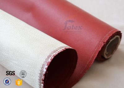 중국 800℃ 0.8mm 빨강 실리콘 열 절연제를 위한 입히는 높은 실리카 직물 판매용