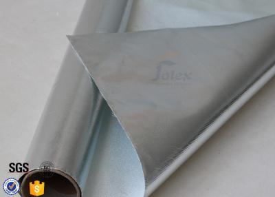 China Fogo - prata resistente 880g 550℃ 0.9mm da tela da fibra de vidro da folha de alumínio à venda