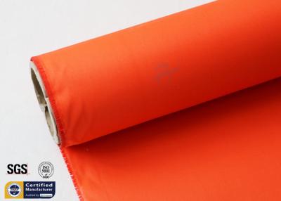 China Cobertura resistente química revestida acrílica alaranjada do fogo da tela 260GSM da fibra de vidro à venda