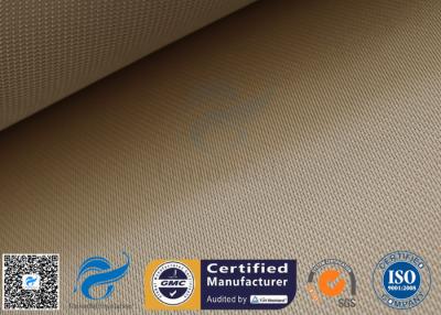 中国 1200gsm 35ozブラウンの高い無水ケイ酸の生地1200℃のサテンのガラス繊維の火毛布 販売のため