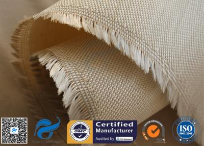 中国 炉熱絶縁材のシールのための600g 18ozブラウンのサテンのガラス繊維の無水ケイ酸の生地 販売のため