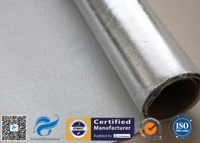 China Heat Reflective 0.9mm Aluminium Foil Fiberglass Silver Coated Fabric Pipe Insulation for sale
