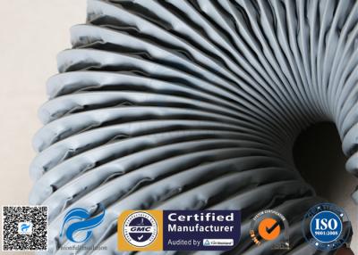 中国 ポリ塩化ビニールは灰色5M 260℃適用範囲が広い送風管が200MMを防水するガラス繊維の生地に塗りました 販売のため