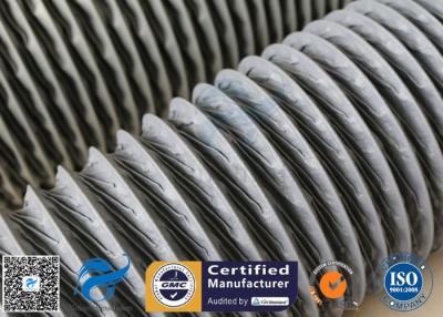 Cina Il PVC ha ricoperto le prese d'aria flessibili 10m 260℃ grigio di HVAC del tessuto 150MM della vetroresina in vendita