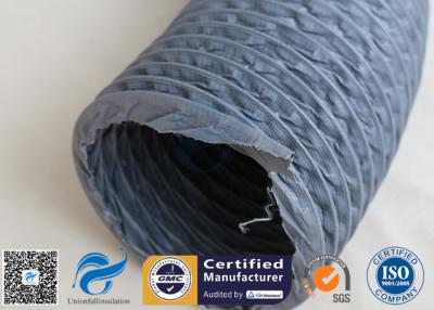 Cina Il PVC ha ricoperto le prese d'aria flessibili 10m 260℃ grigio di HVAC del tessuto 150MM della vetroresina in vendita