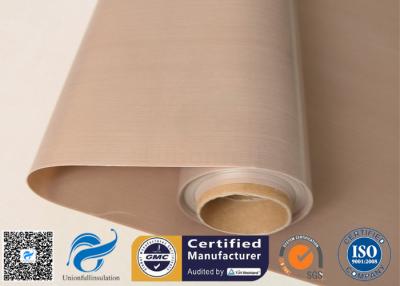 중국 브라운 음식 급료 PTFE는 섬유유리 직물 0.16mm 6mil를 입혔습니다 판매용