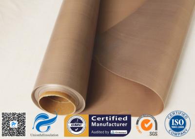 중국 0.15mm 300gsm 브라운 방열 PTFE 입히는 섬유유리 피복 FDA 질 판매용