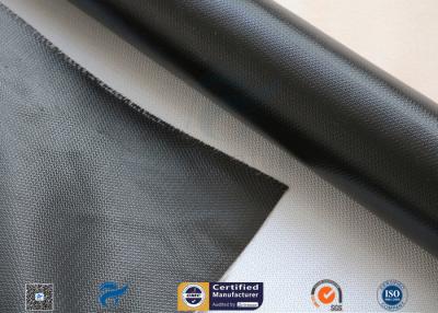China 0.45mm Black Silicone Coated Thermal Insulation Fiberglass Fabric 8H Satin Weave for sale