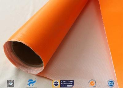 China One Side Orange Fire Blanket silicone coated fiberglass cloth 500GSM 0.5mm Thickness for sale