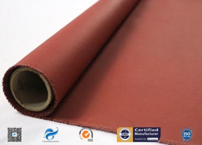 China 260℃ Silicone Coated Fiberglass Fabric / Red Non Toxic Fire Barrier Fabric for sale