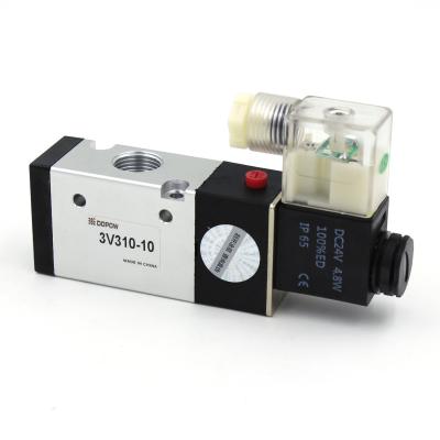 China Tipo de conexão da maneira da posição 5 de Operated Electric 2 do piloto da bobina do controle de manual do cilindro do ar da liga de alumínio único à venda