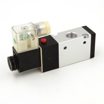 中国 3Vシリーズ電磁弁の単一のコイルの操縦者は空気シリンダーのための電気2位置3の左舷結合方式を作動させた 販売のため