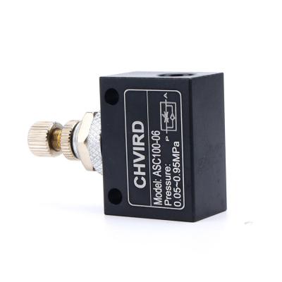 China Válvula de solenoide manual pneumática de sentido único pneumática das válvulas de controle da velocidade da precisão das válvulas de regulador de pressão da série de ACS vária à venda