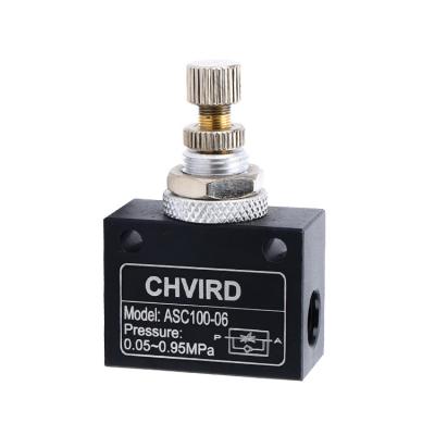 China Válvula de solenoide manual pneumática de sentido único pneumática das válvulas de controle da velocidade da precisão das válvulas de regulador de pressão da série de ACS vária à venda