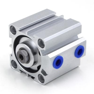 China SDA Compact Aluminum Alloy Cylinder Single Acting Thin Spring Return Compression Stroke for sale