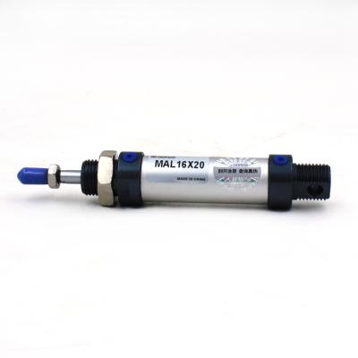 Cina Lega di alluminio Mini Pneumatic Piston MAL Series Gray Color in vendita