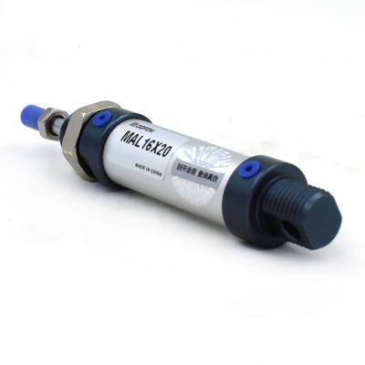 Cina Lega di alluminio Mini Pneumatic Piston MAL Series Gray Color in vendita