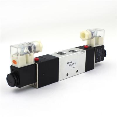 China 4V330C-10 5 Way 3 Position Solenoid Valve Directional Control 5 3 Way Pneumatic Valve for sale