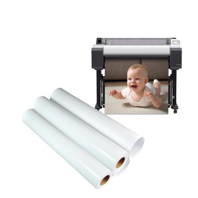 China Large Format Printable 230gsm High Glossy Weak Eco-solvent Photo Paper Roll for sale