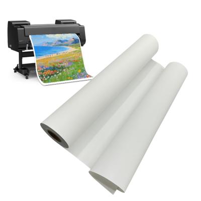 Cina 24''44''Pigmento colorante Inkjet Matte Polyester Canvas Roll 260gm per stampanti Epson in vendita