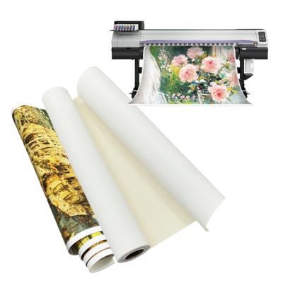 Chine Rouleau de toile polycoton mat 380 g/m² pour impression haute définition avec reproduction des couleurs vives et texture lisse à vendre