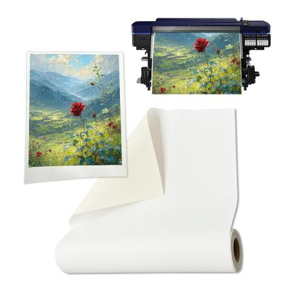 Chine Rouleau de toile polycoton mat 380 g/m² pour impression haute définition avec reproduction des couleurs vives et texture lisse à vendre
