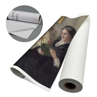 China Premium Peel and Stick Canvas with Polyester Material and Eco-Solvent UV Ink Compatibility for Wall Decoration for sale