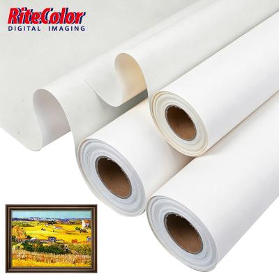 China 380gsm Matte Surface Waterproof Inkjet Cotton Canvas for Wide Format Printing for sale