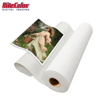 China 380gsm Matte PolyCotton Canvas Roll for UV Printing with Matte Surface and Wide Format Inkjet Compatibility for sale