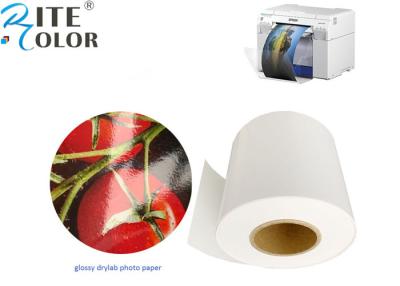 China Microporous Luster Minilab Photo Paper A4 Sheet Roll Resin Coated White Color for sale
