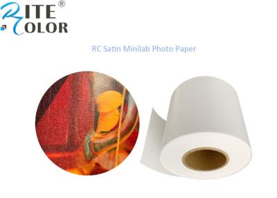 China Microporous Luster Minilab Photo Paper A4 Sheet Roll Resin Coated White Color for sale