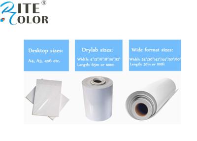 China Microporous Luster Minilab Photo Paper A4 Sheet Roll Resin Coated White Color for sale