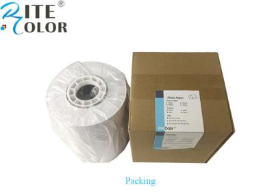 China Silky Dry Minilab Photo Paper Roll Microporous Luster Surface For Inkjet Printing for sale