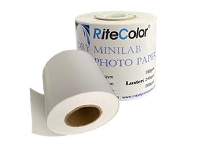 China Instant Dry RC Glossy Minilab Photo Paper Roll For Fuji DX100 Epson for sale