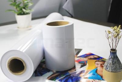 China glattes Harz 310gsm RC beschichtete Foto-Papierrollenblatt für wässrige Tinten zu verkaufen