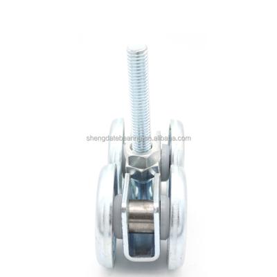 China Heavy Duty Box Rail Sliding Door Roller System Industrial Hanger Roller for Factory Shed Door for sale