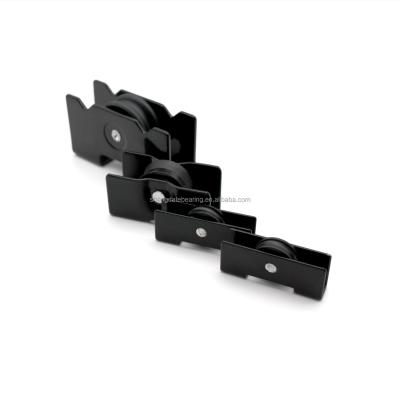 China Mexico Screen Window Roller Aluminium Frame Nylon Pulley Wheel Ball  Bearing Sliding Door Hardware for sale