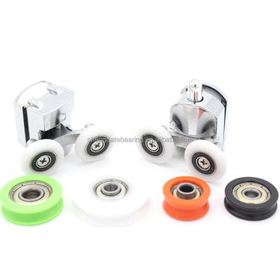China Aluminum Roller Bracket Single Nylon Wheel for Mosquito Screen Sliding Window Door Track Glider Hardware Replacement for sale