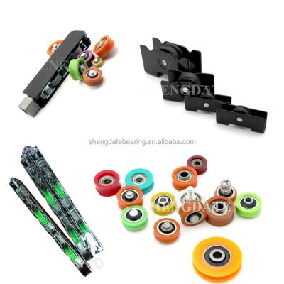 China Single Wheel Nylon Roller Aluminum Housing for Sliding Window  Insect Screen Door Hardware for sale