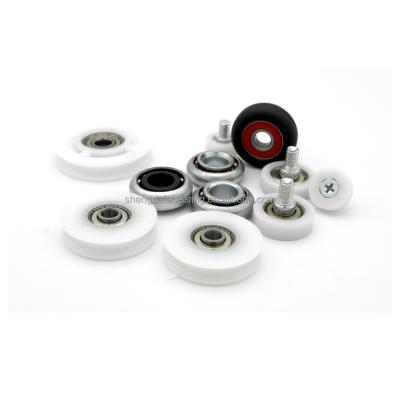 China Classic Sliding Door Roller Set Iron Wheel with Nylon Coating for sale