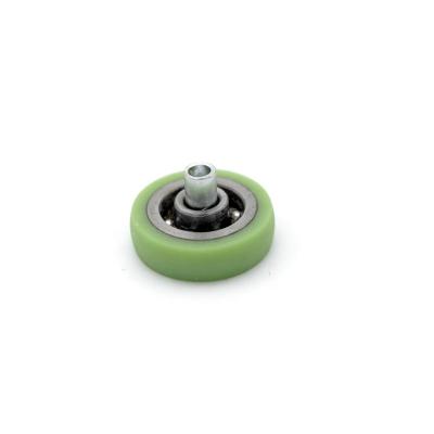 China Sliding Door and Windows Pulley Track Roller Wheel Bearing V U Groove Nylon PU Plastic Coated Guide  Wheel for sale